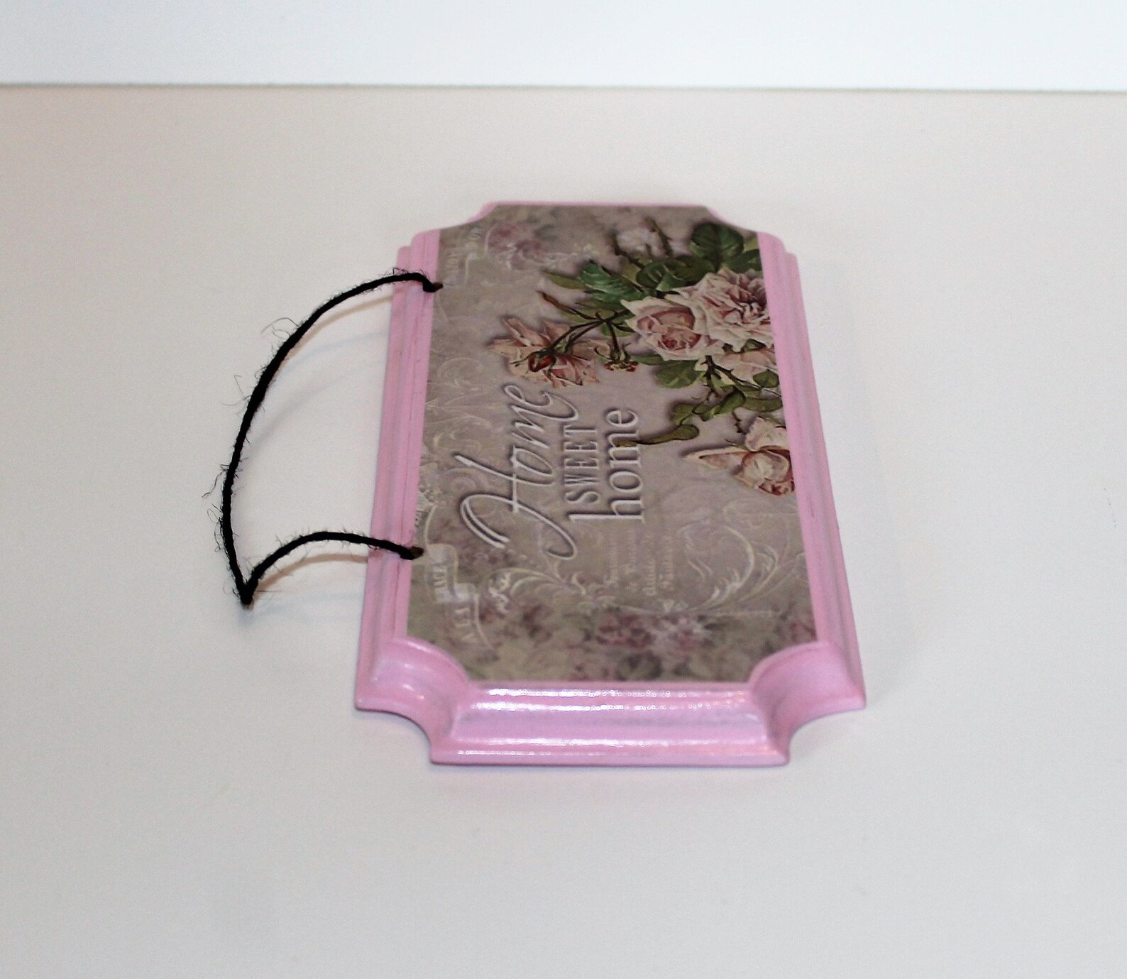 Pink Roses Decoupage Wall Plaque - Etsy UK