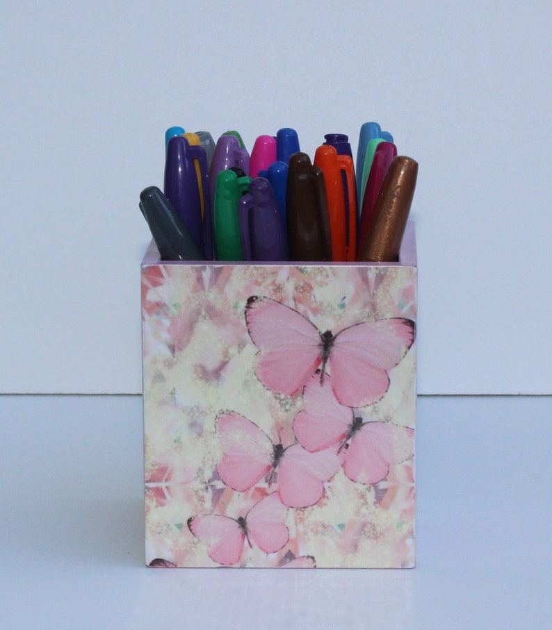 Pink Butterfly Pen Holder - Etsy