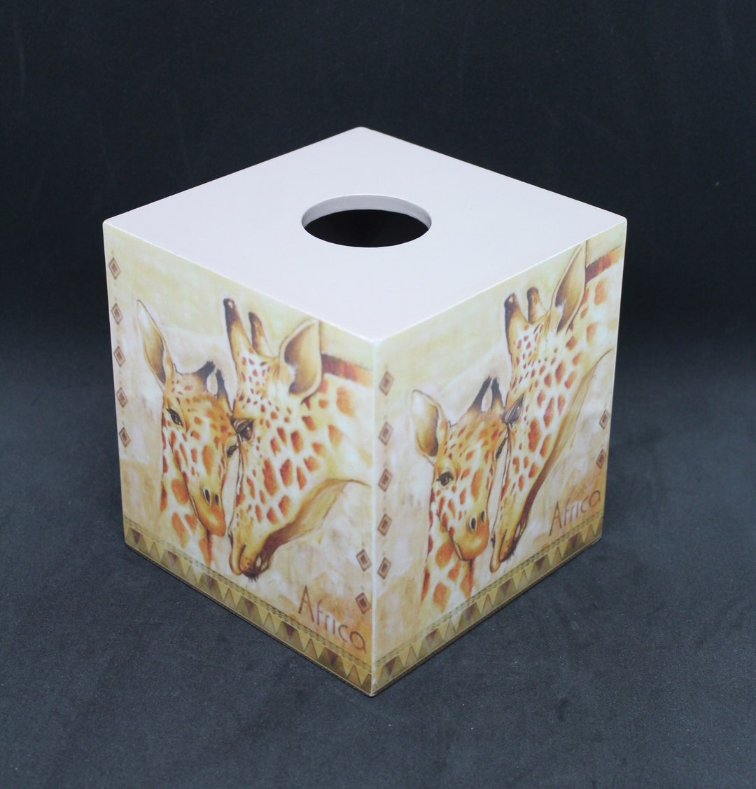 Handmade Giraffe Themed Decoupage Tissue Box Cover - Etsy