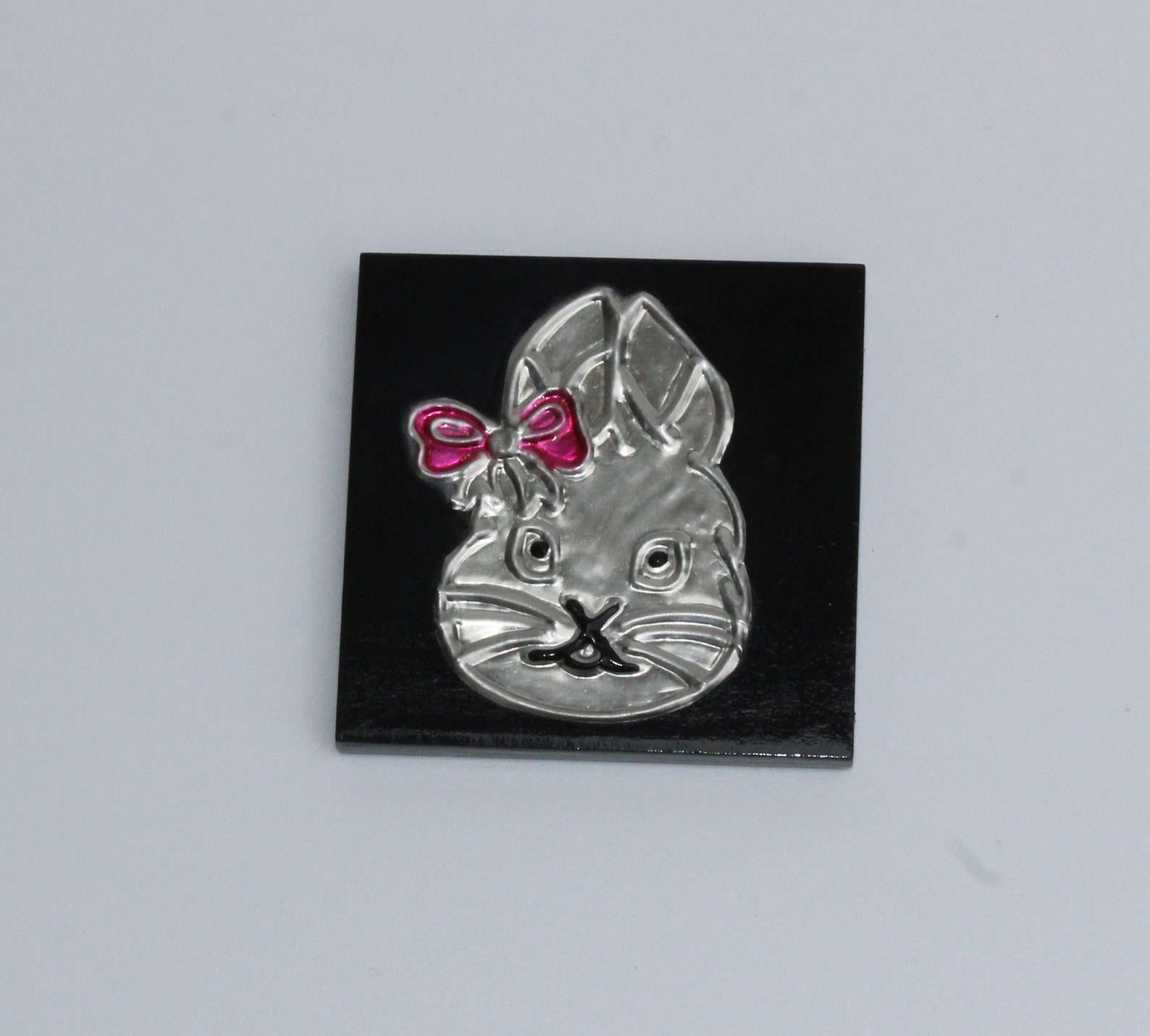 Hand Embossed Pewter Bunny Rabbit Fridge Magnet - Etsy UK