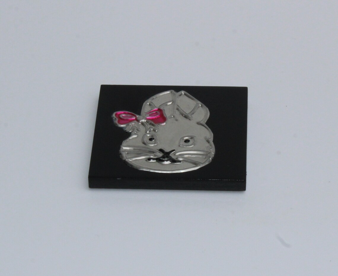 Hand Embossed Pewter Bunny Rabbit Fridge Magnet - Etsy UK