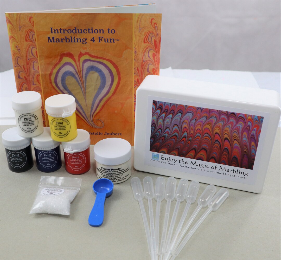 Marbling Kit Primary Set Plus How to Marble Book marbling 4 Fun - Etsy UK