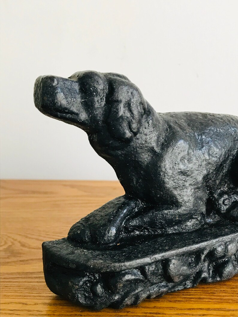 Cast Iron Dog Black Labrador Cast Iron Statue Old Cast Iron - Etsy