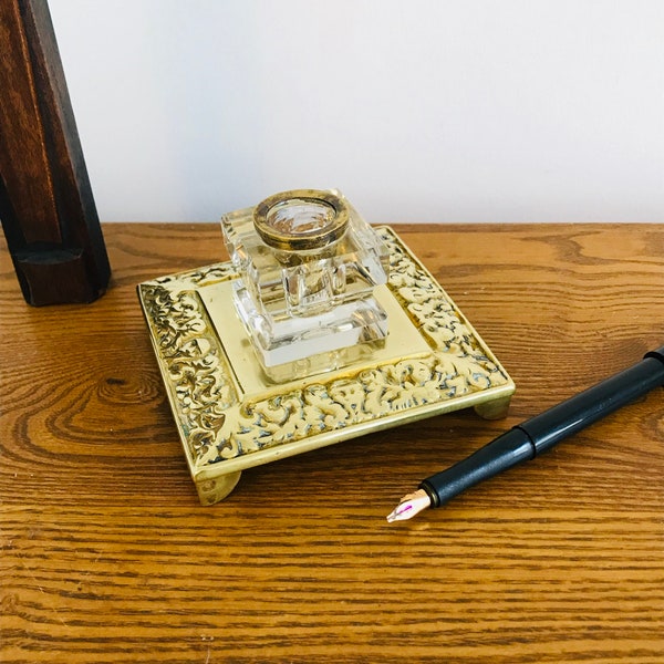 Brass Inkwells - Etsy