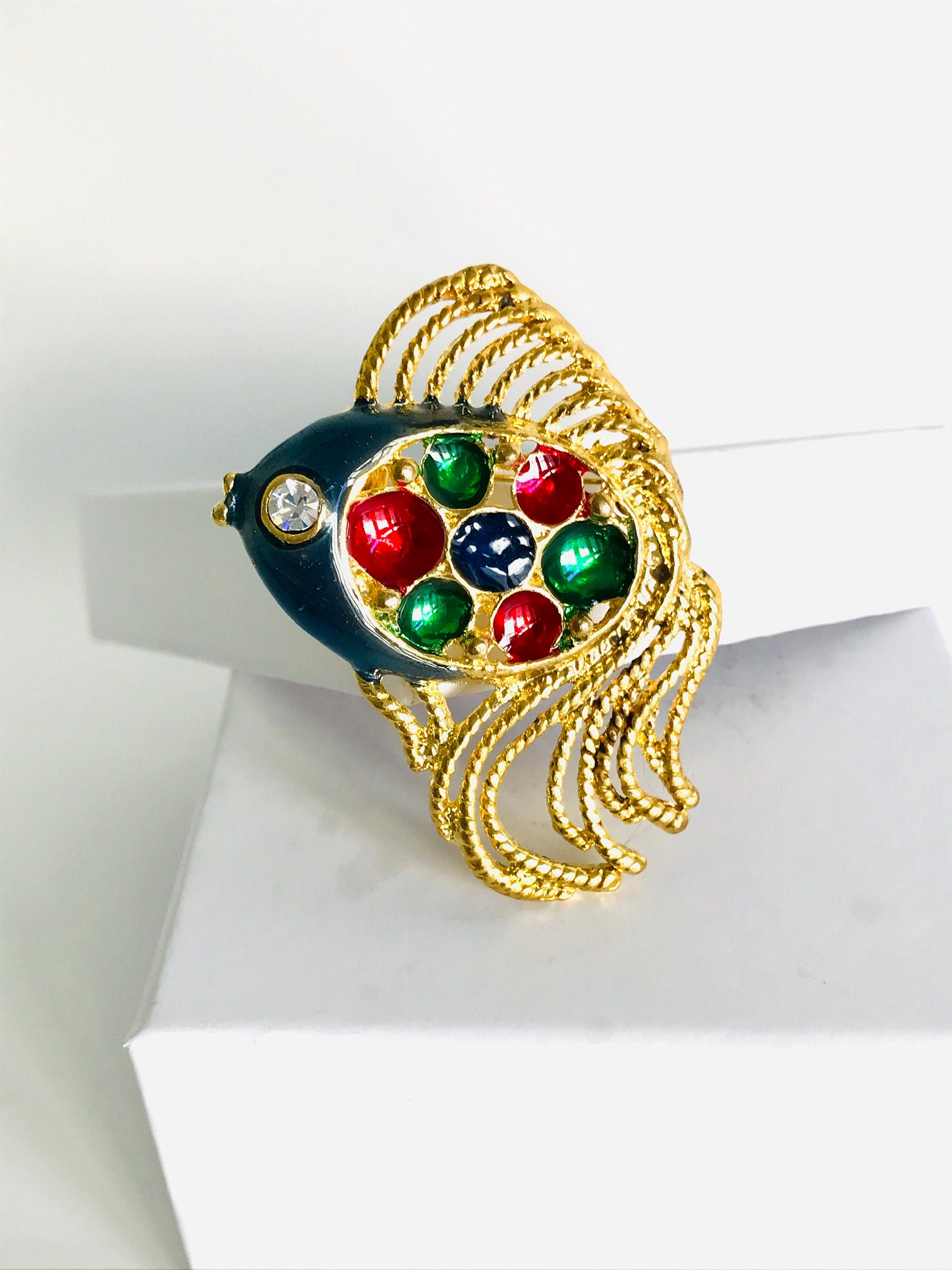 Daxon Fish Brooch Jewellery / 1980s Brooch / Vintage Brooch / - Etsy ...