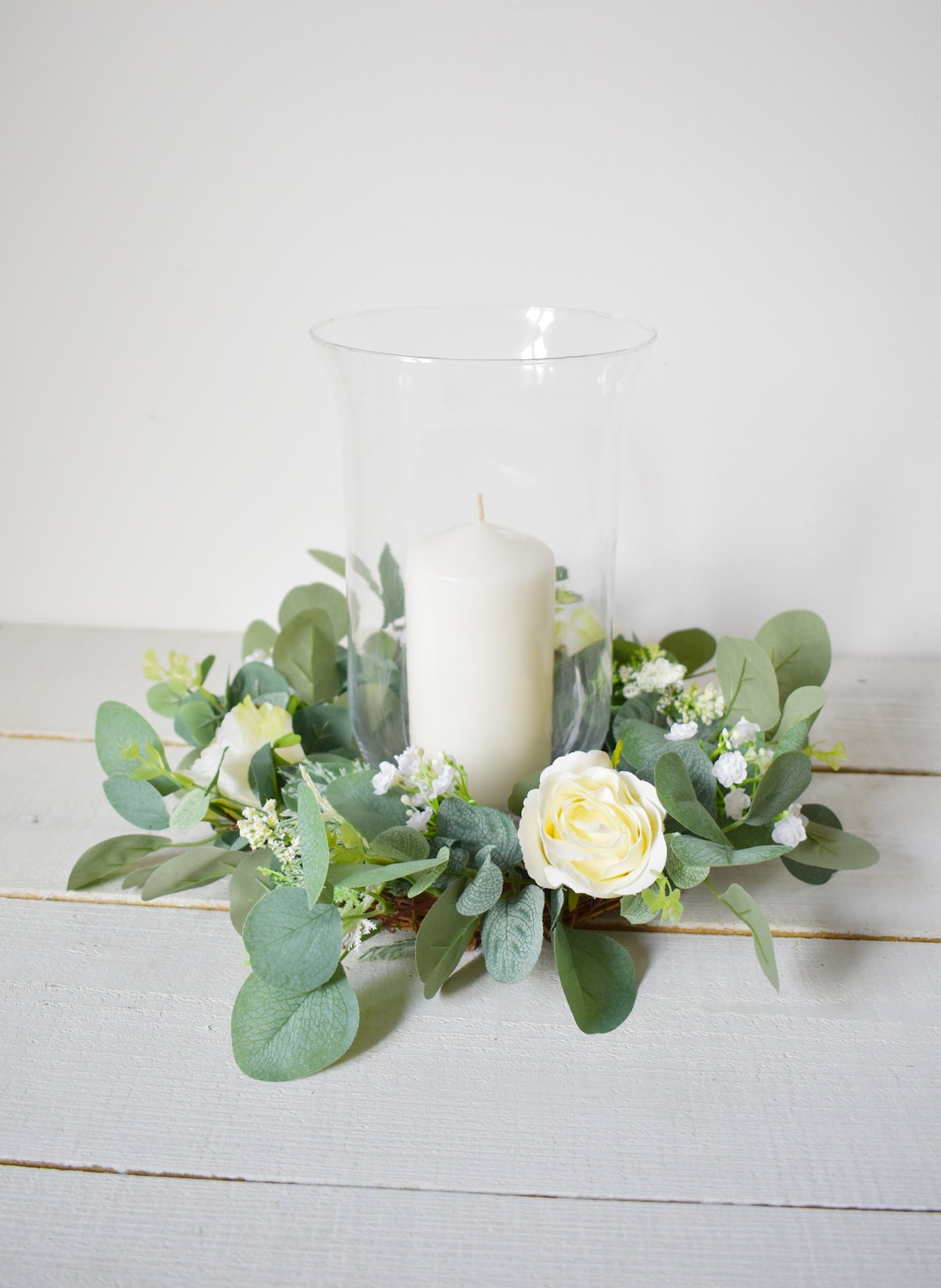 Eucalyptus Wedding Centerpiece Reception Decorations Candle | Etsy