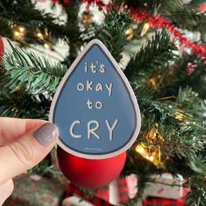Its Okay to Cry Mental Health Sticker Vinyl Sticker - Etsy