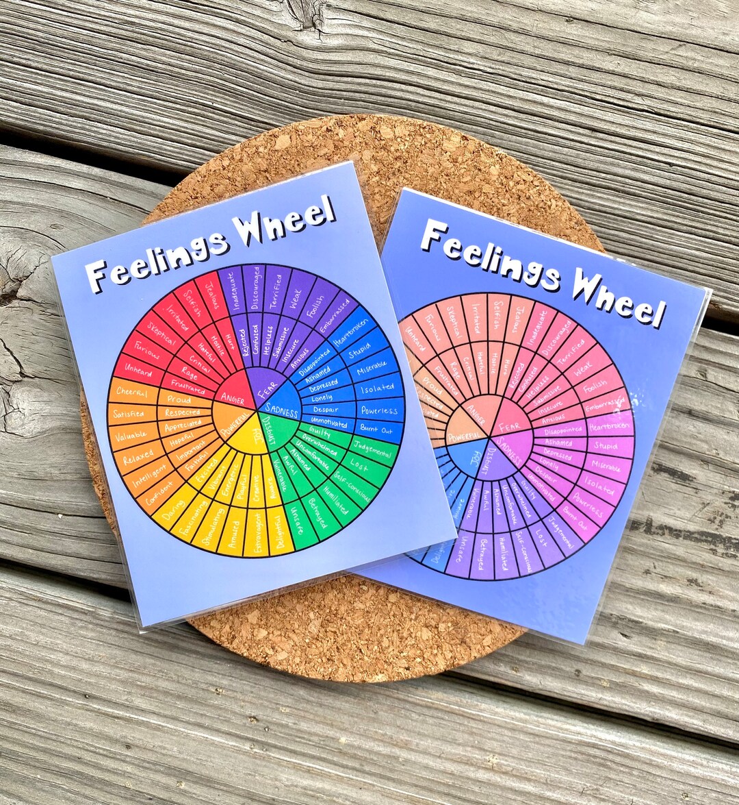 Feelings Wheel Laminated Wheel of Emotions Tool for - Etsy