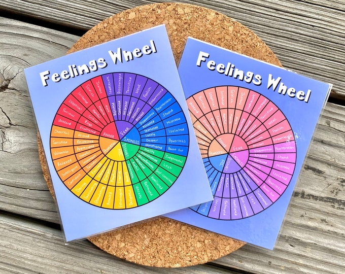Feelings Wheel Laminated Wheel of Emotions Tool for Counselors ...