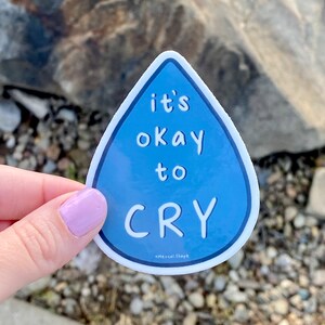 Its Okay to Cry Mental Health Sticker Vinyl Sticker - Etsy