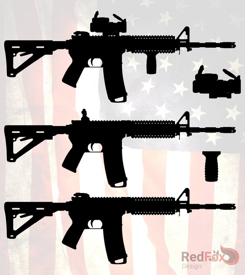 AR-15 Rifle, Scope, Grip, Psalm 23:4 - SVG Cut File, DXF, Png, Eps, Pdf ...