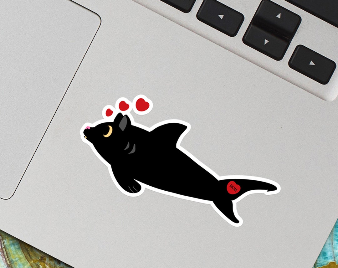 Catshark Cat Sticker - Cat Vinyl Sticker for Laptops, Cars, Water ...