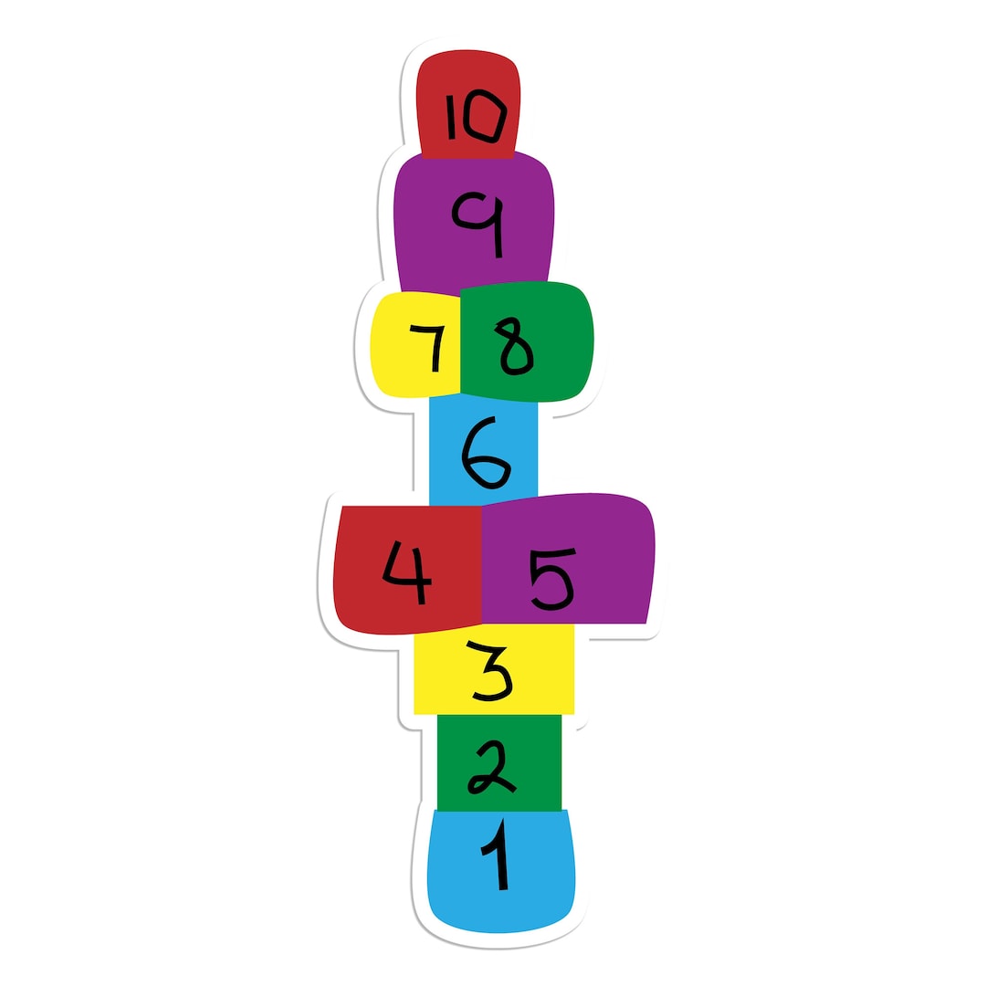 Game - Hop Scotch Sticker - Vinyl Sticker for Laptops, Cars, Water ...