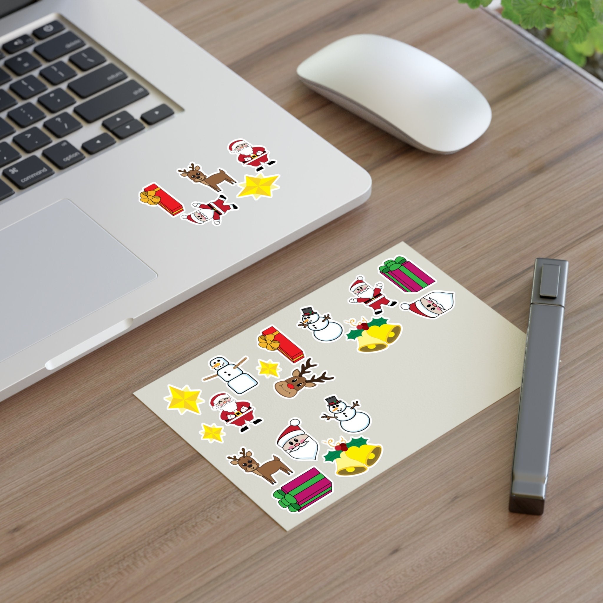 Adorable Christmas Stickers Sheet for Holiday Crafts Festive Holiday ...