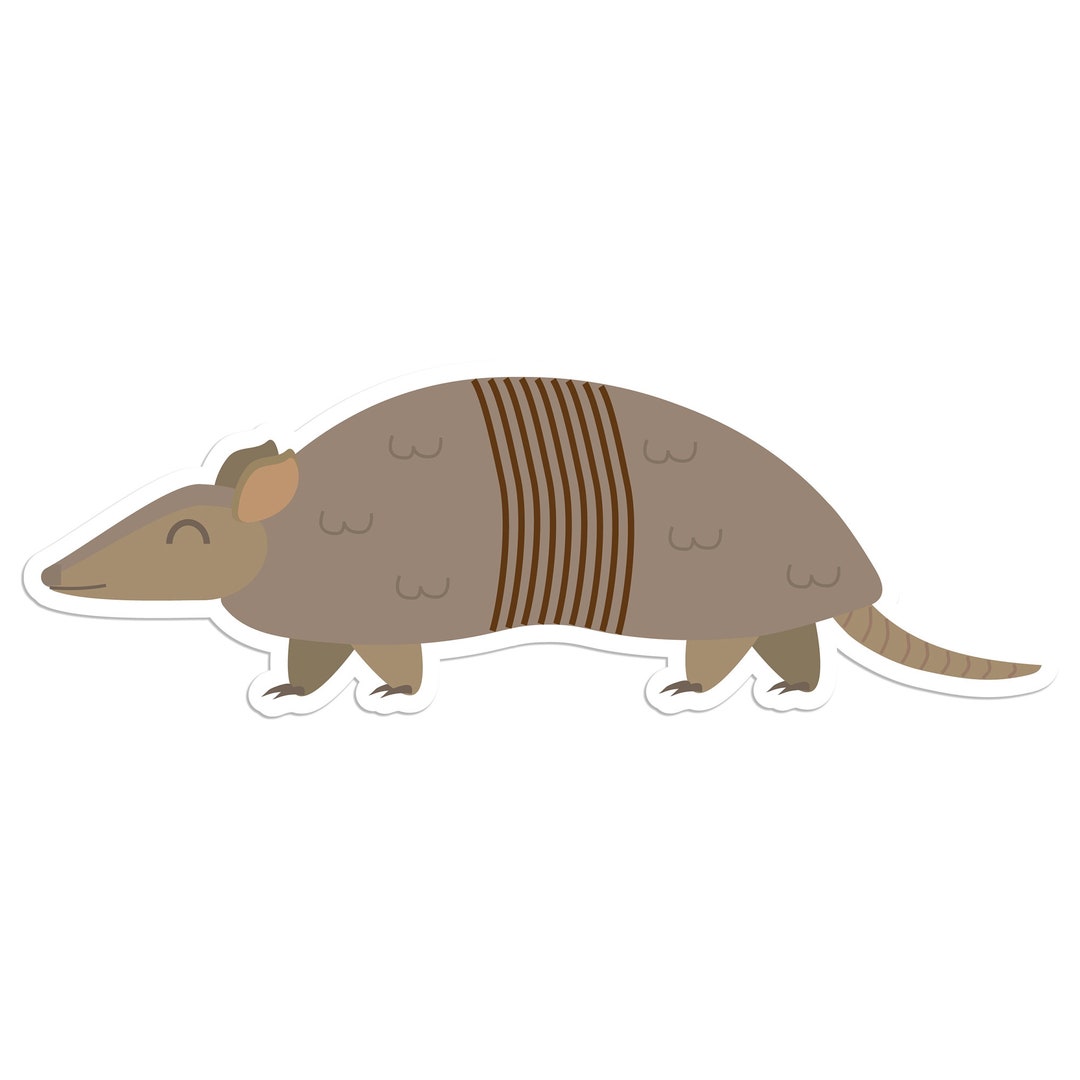 Texas - Armadillo Sticker - Vinyl Sticker for Laptops, Cars, Water ...