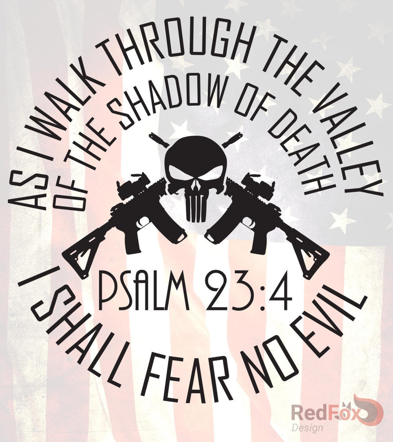 AR-15 Rifle Scope Grip Psalm 23:4 SVG Cut File DXF Png | Etsy