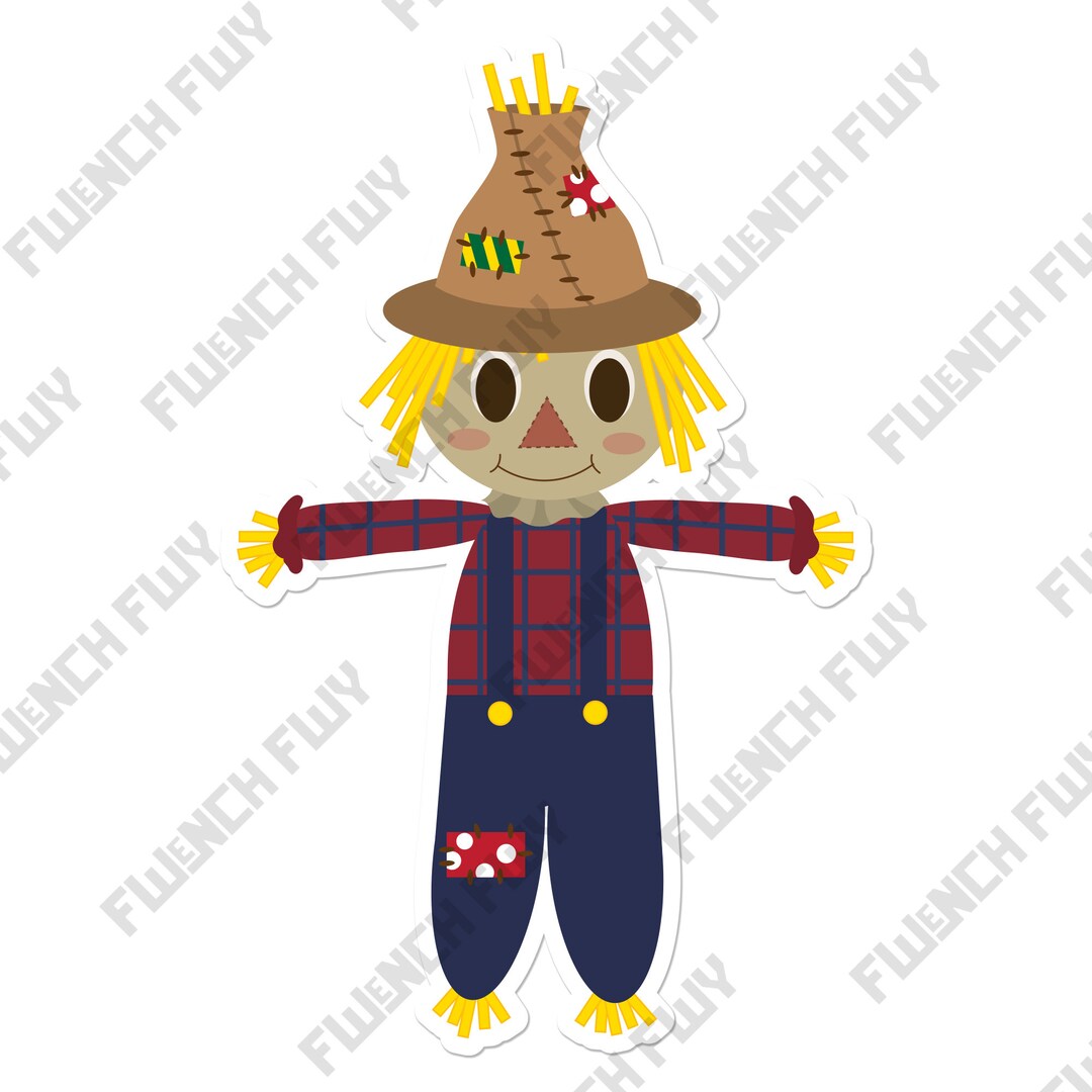 Scarecrow, Cozy Fall Stickers, Spooky Stickers, Halloween Sticker ...