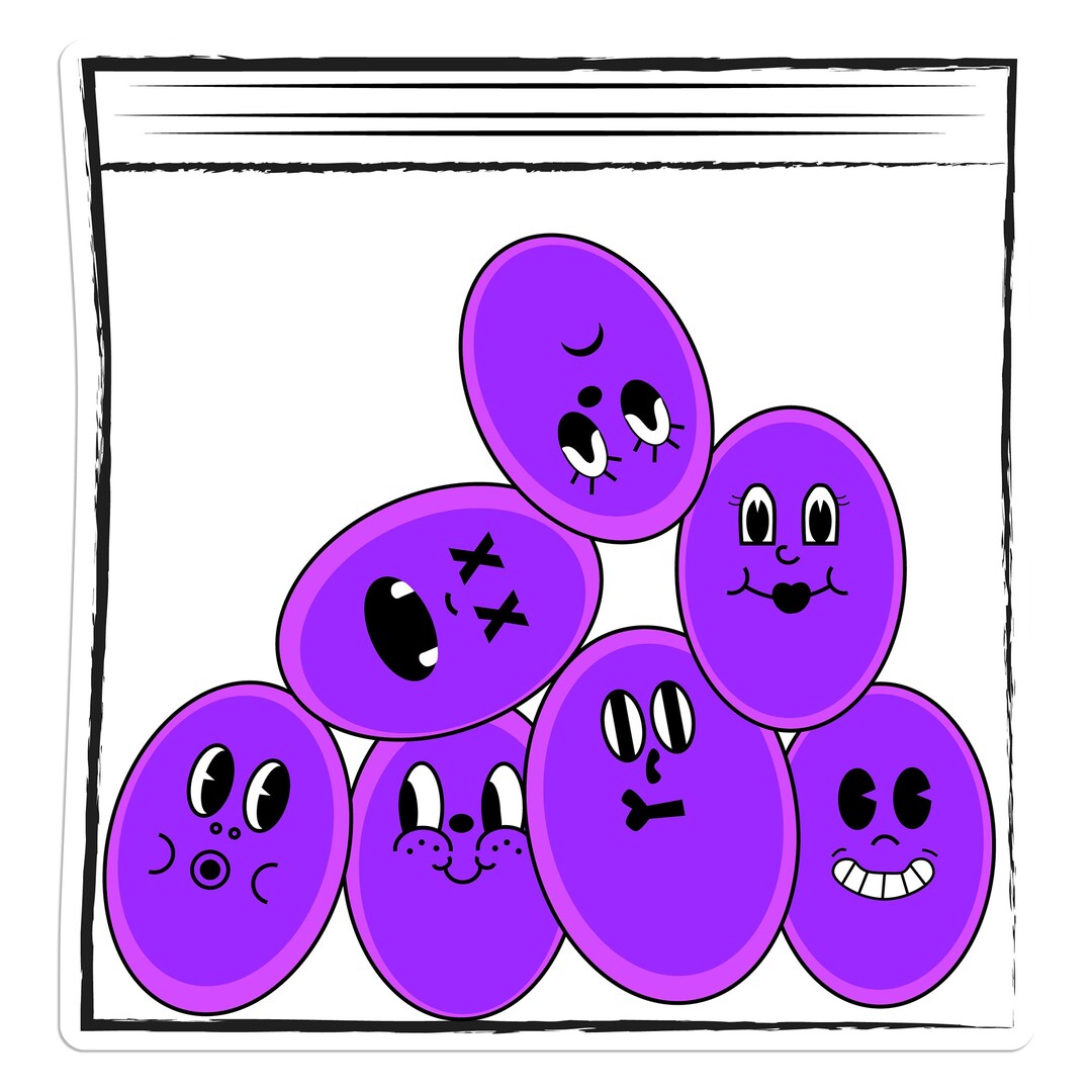 Grapes Sticker - Vinyl Sticker for Laptops, Cars, Water Bottles - High ...