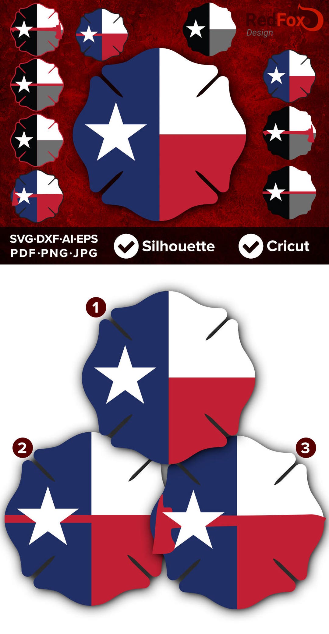 Texas Flag, Firefighter, Fireman Emblem, Maltese Cross - Fire Dept ...