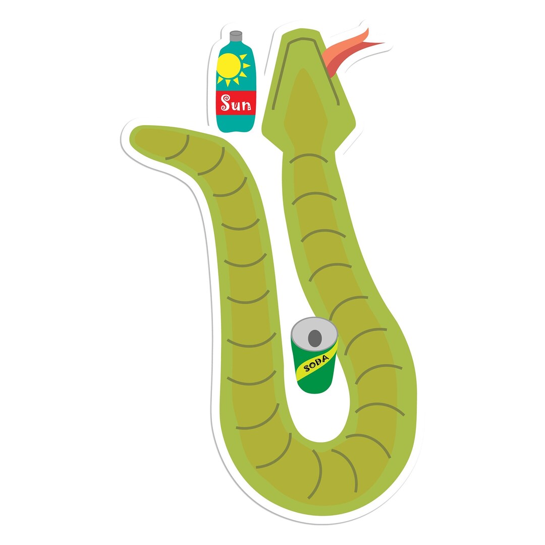 Snake Sticker Sunbathing Belly - Vinyl Sticker for Laptops, Cars, Water ...
