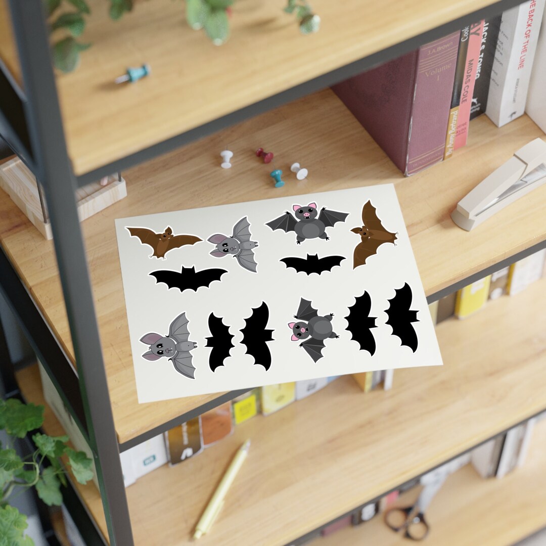 Cute Bats Sticker Pack - Adorable Vinyl Decals for Laptops, Water ...