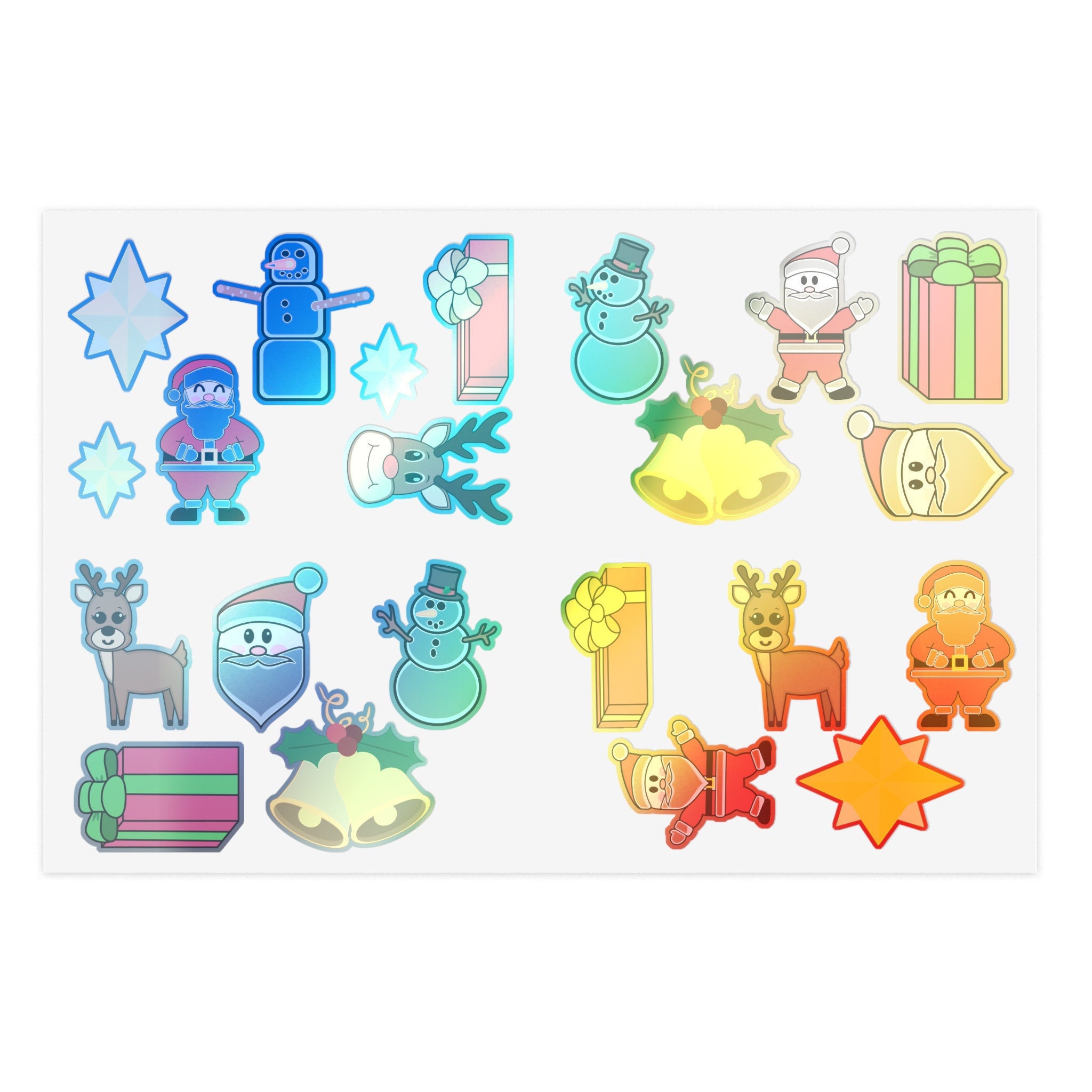 Adorable Christmas Stickers Sheet for Holiday Crafts Festive Holiday ...