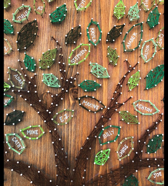 personalized family chart custom mom gift Family Tree String Art Home ...