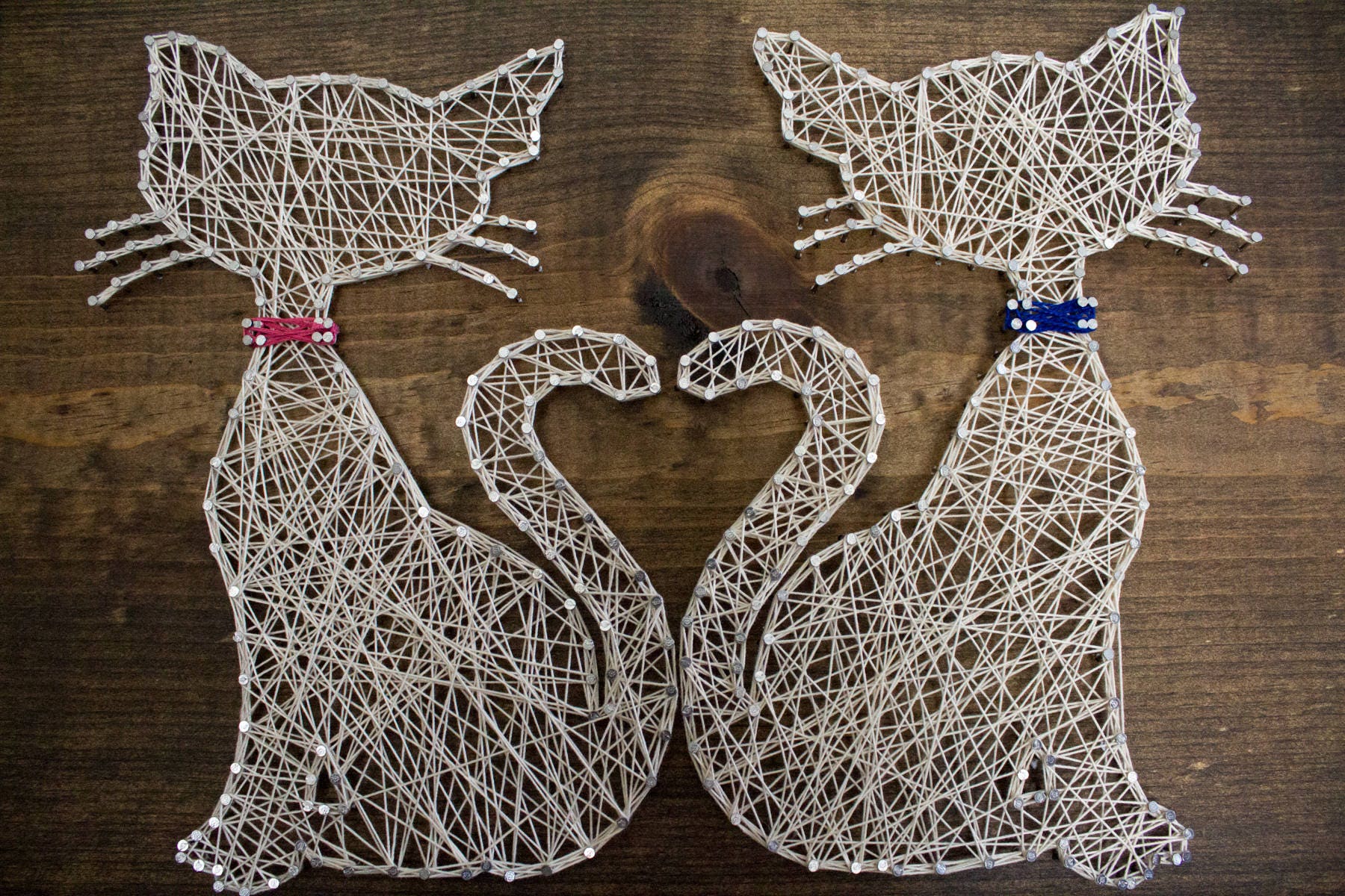 Cat String Art Kitten String Art Cat Lovers Cat Gifts Home - Etsy