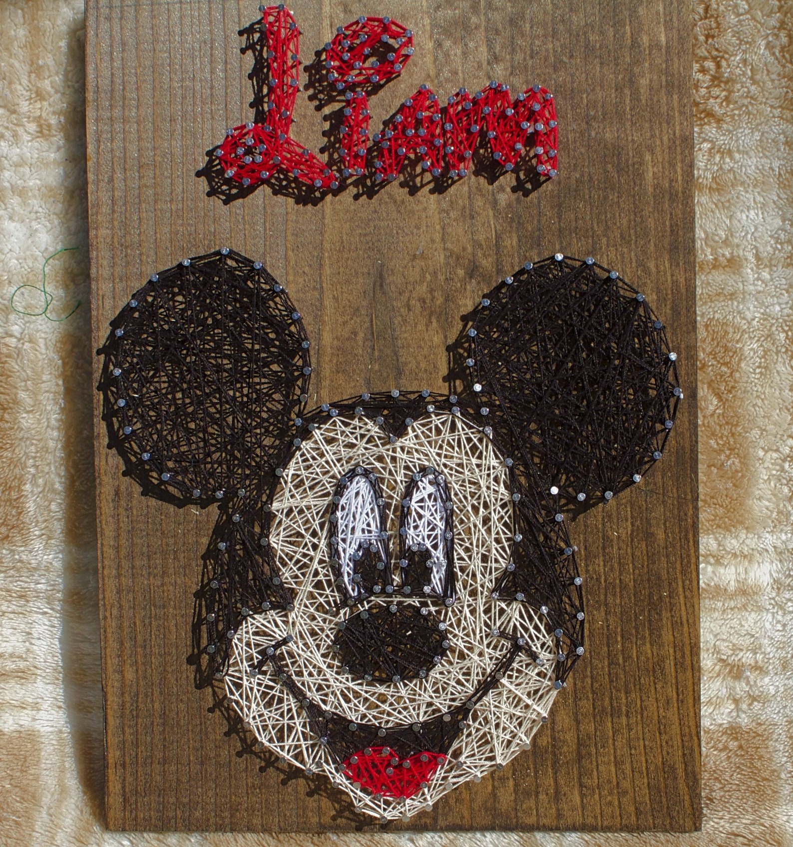 Mickey Mouse String Art Disney Wall Art Custom Name Disney - Etsy Australia