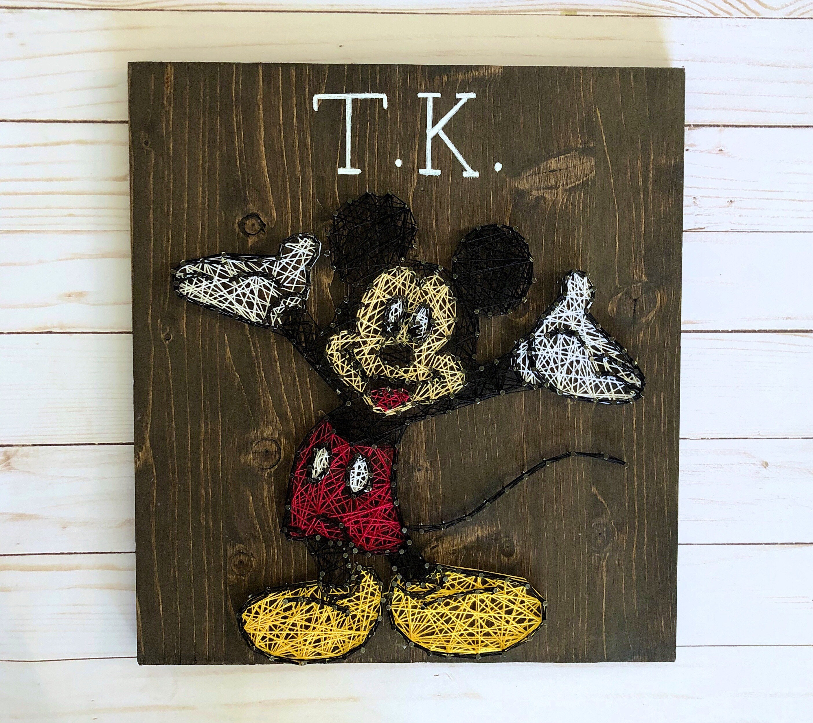 Custom Name/quote Mickey Mouse String Art Disney Gifts - Etsy