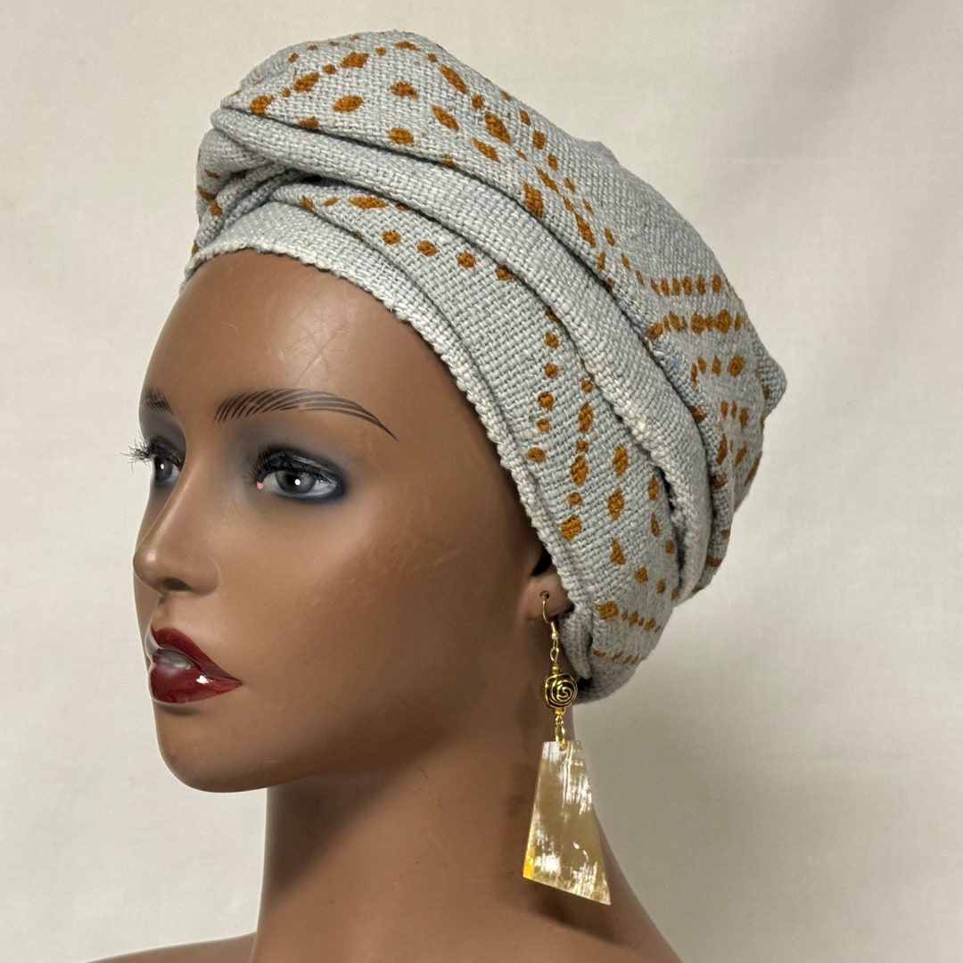 Mud Cloth African Head Wrap - African Scarf - African Turban - Head ...