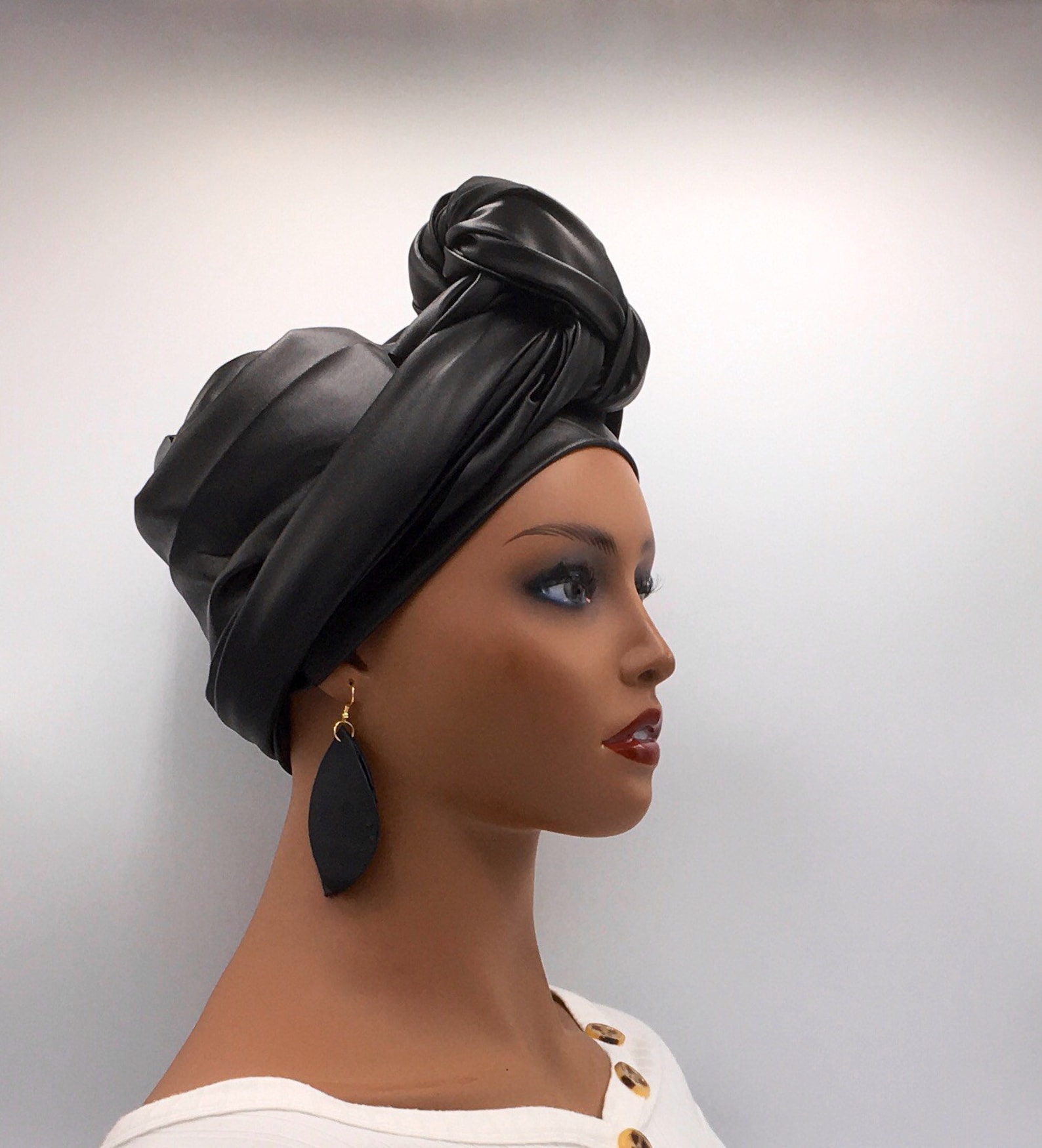 Faux Leather Head Wrap Luxury Head Wrap African Scarf - Etsy