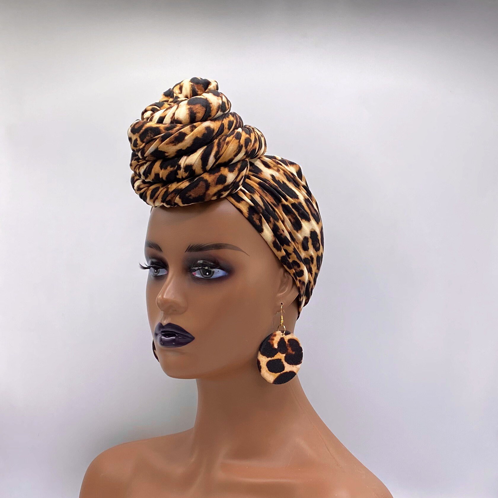 Cheetah Stretch Head Wrap