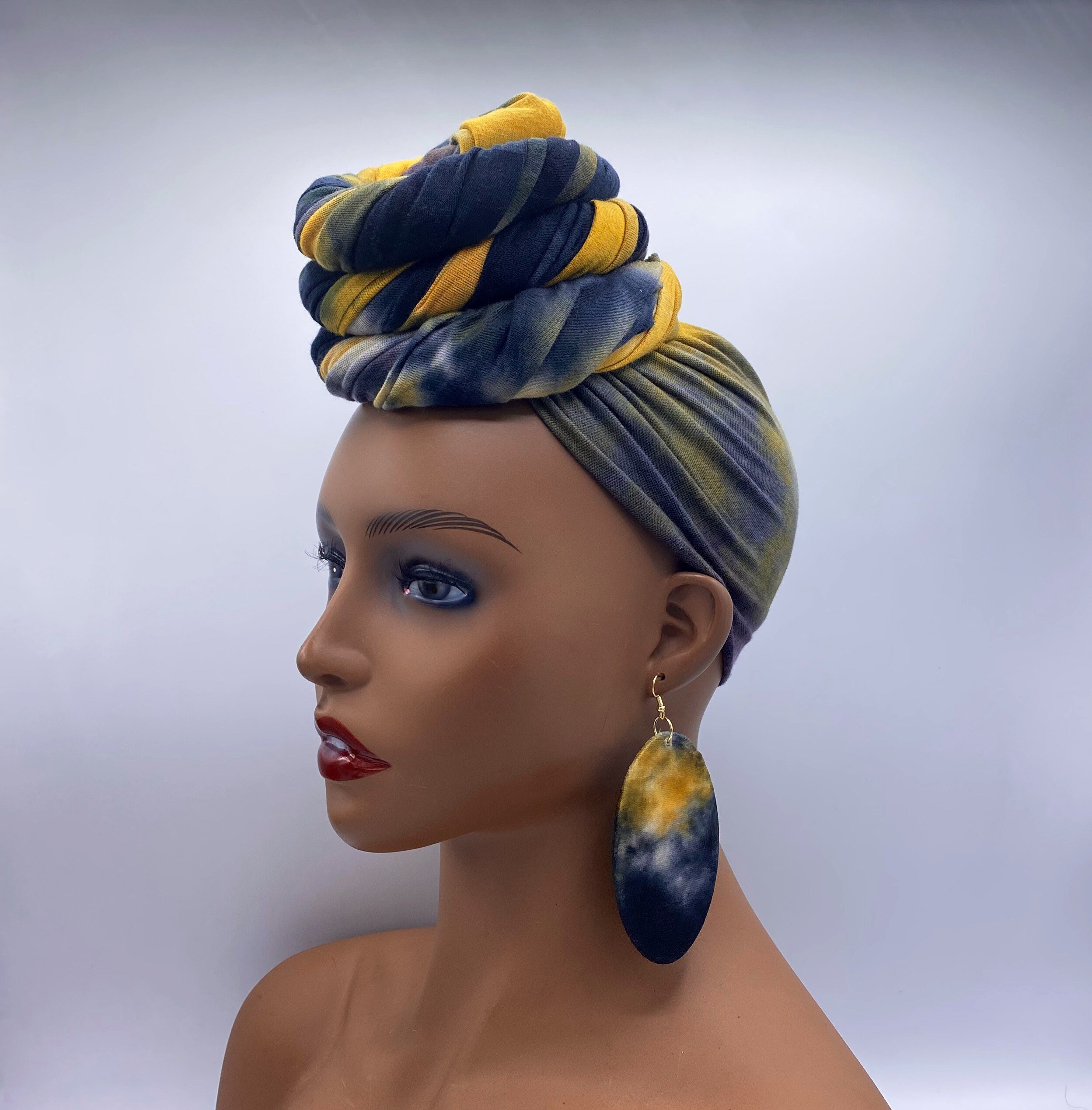 Tied Dyed Stretch Head Wrap