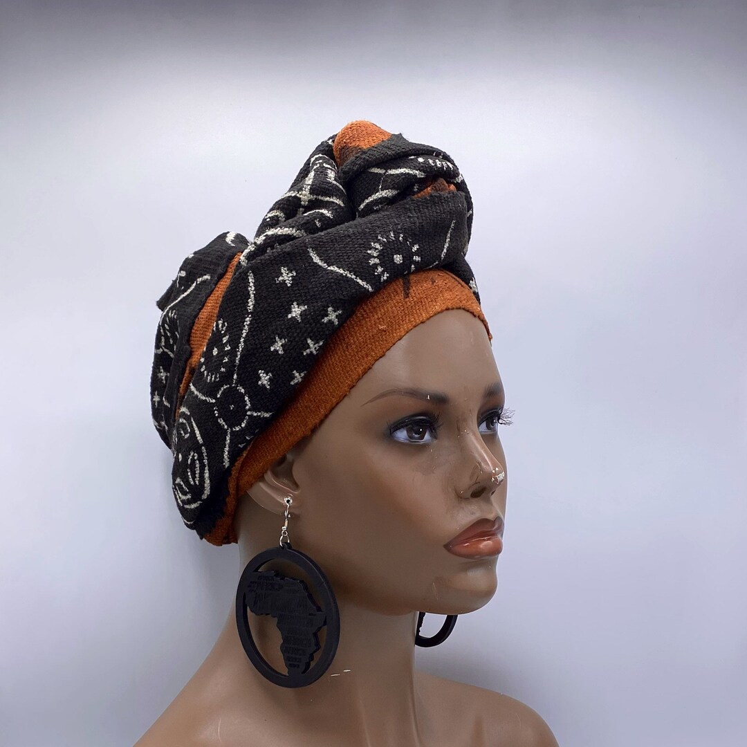 Mudcloth African Head Wrap African Scarf African Turban - Etsy
