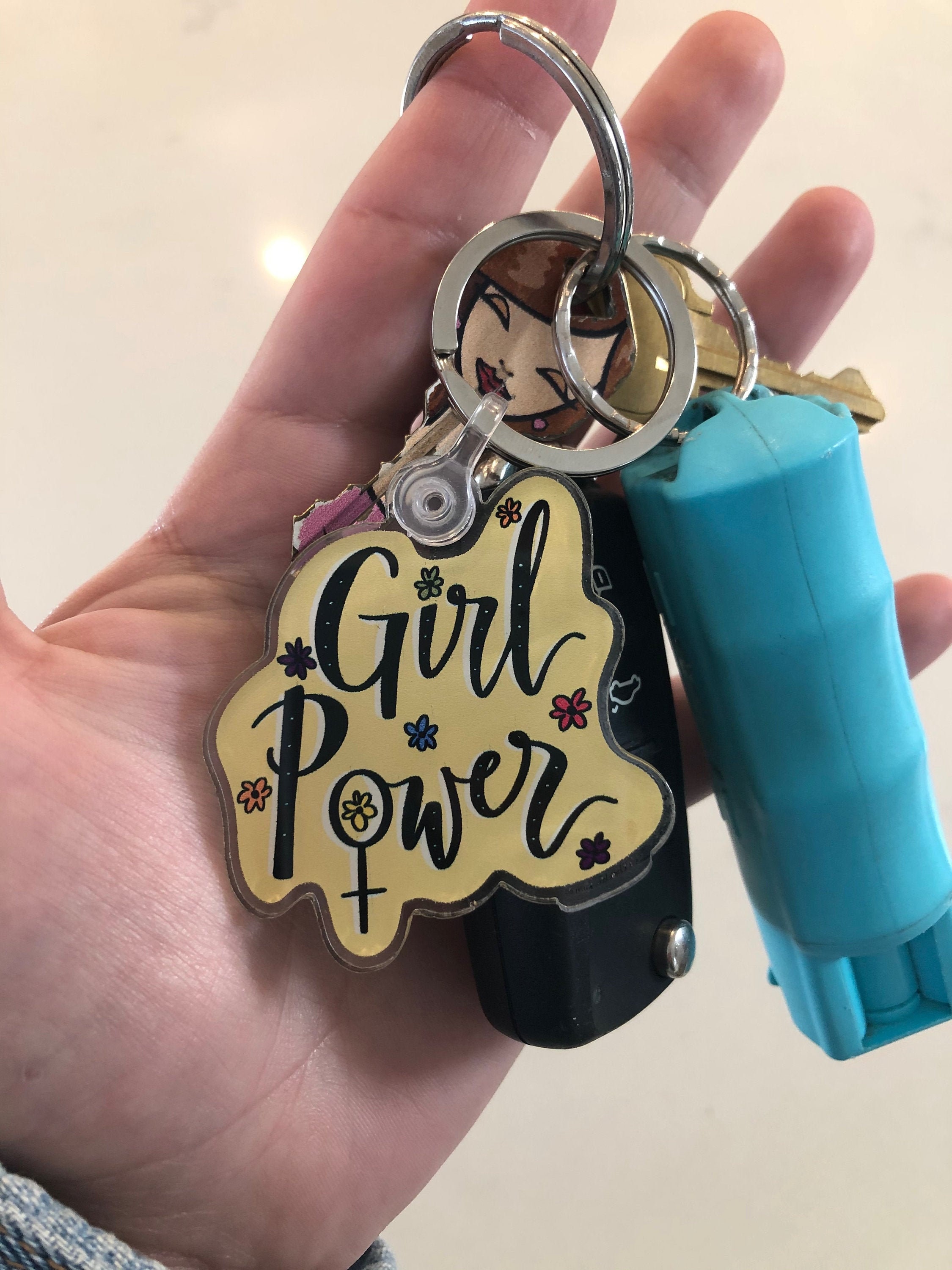 Girl Power Keychain Keychains Grl Pwr Cute Keychains | Etsy
