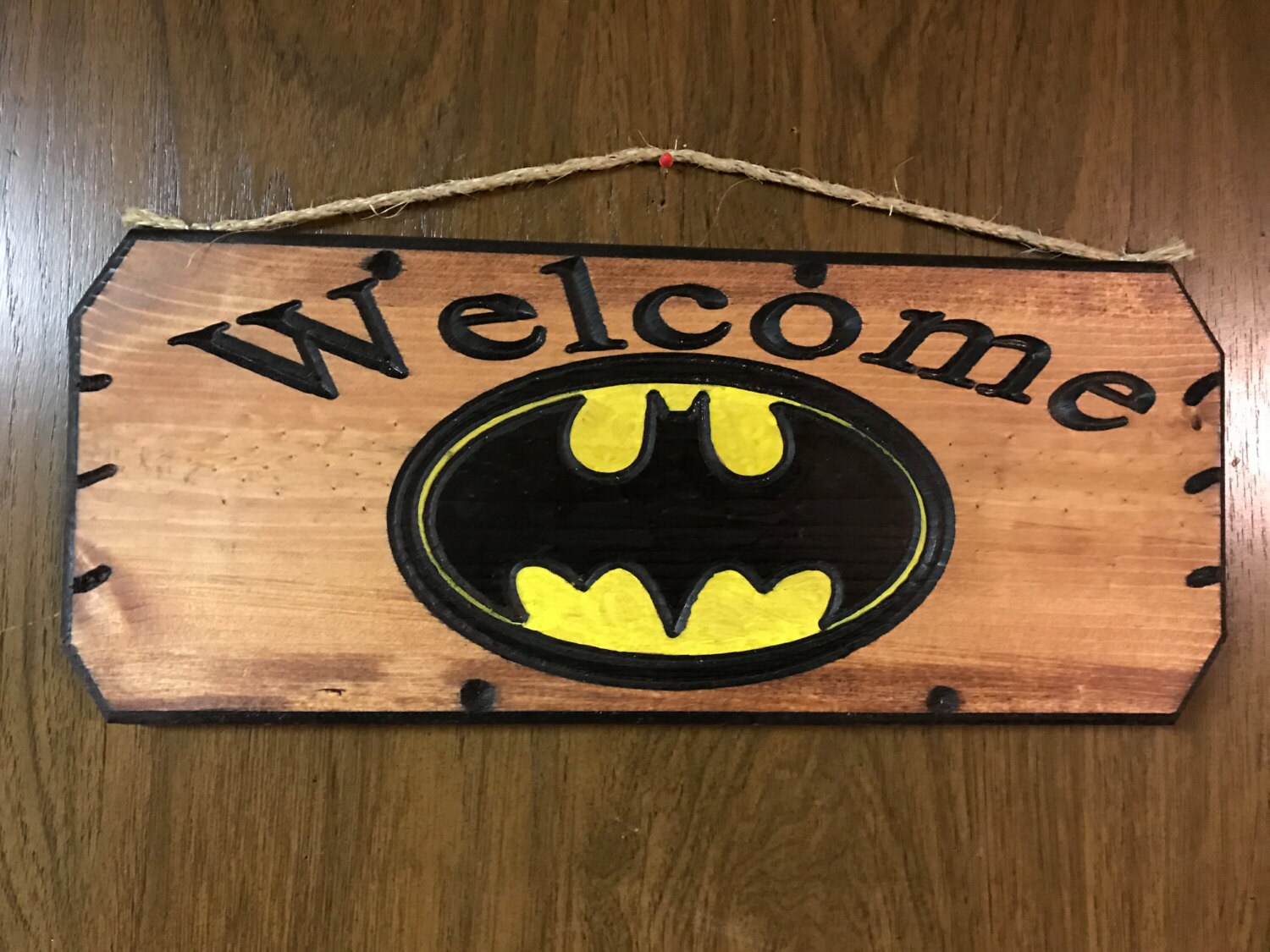 Batman Wood Sign | Etsy