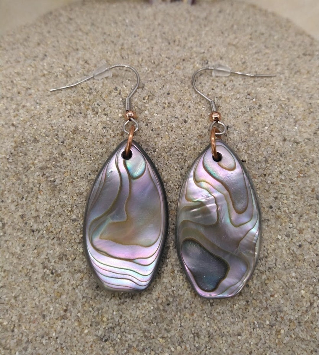 Hand Carved Abalone Shells on 316 Surgical Stainless Steel Fishhook ...