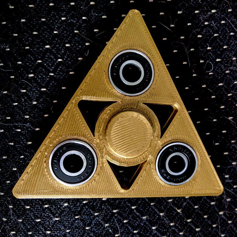 Triforce Large Fidget Spinner Focus Enhancer Stress Reducer Spinning Toy Etsy