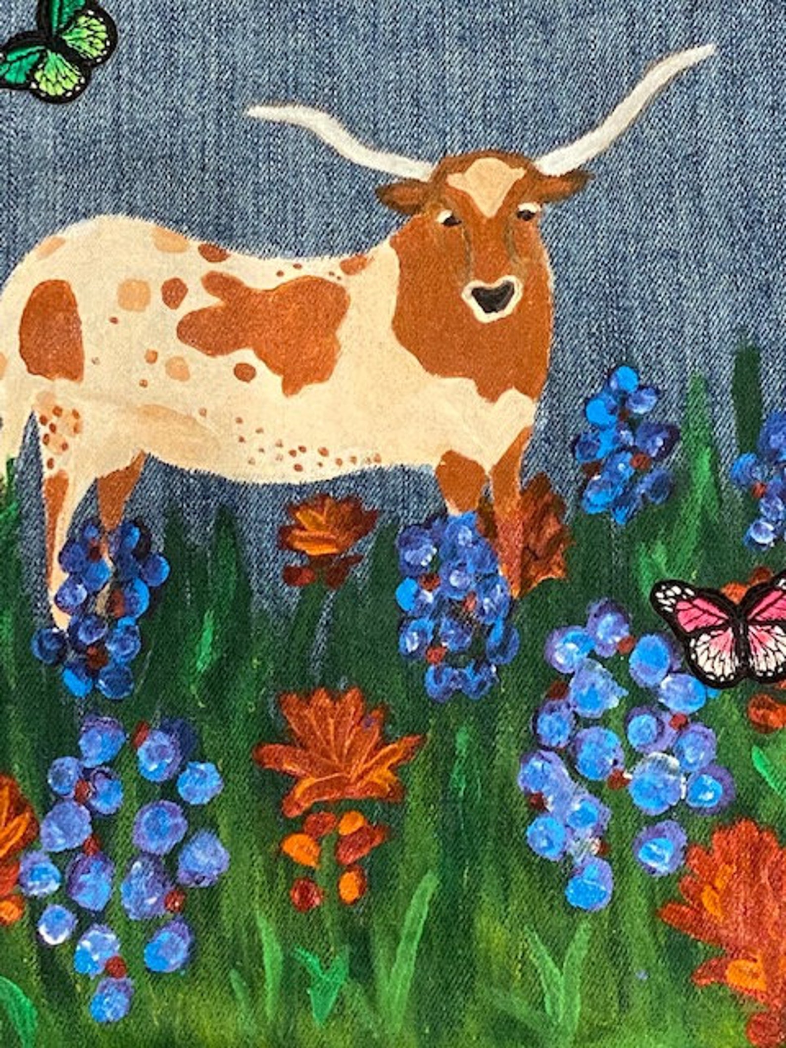 Hand Painted Texas Denim Jacket - Etsy