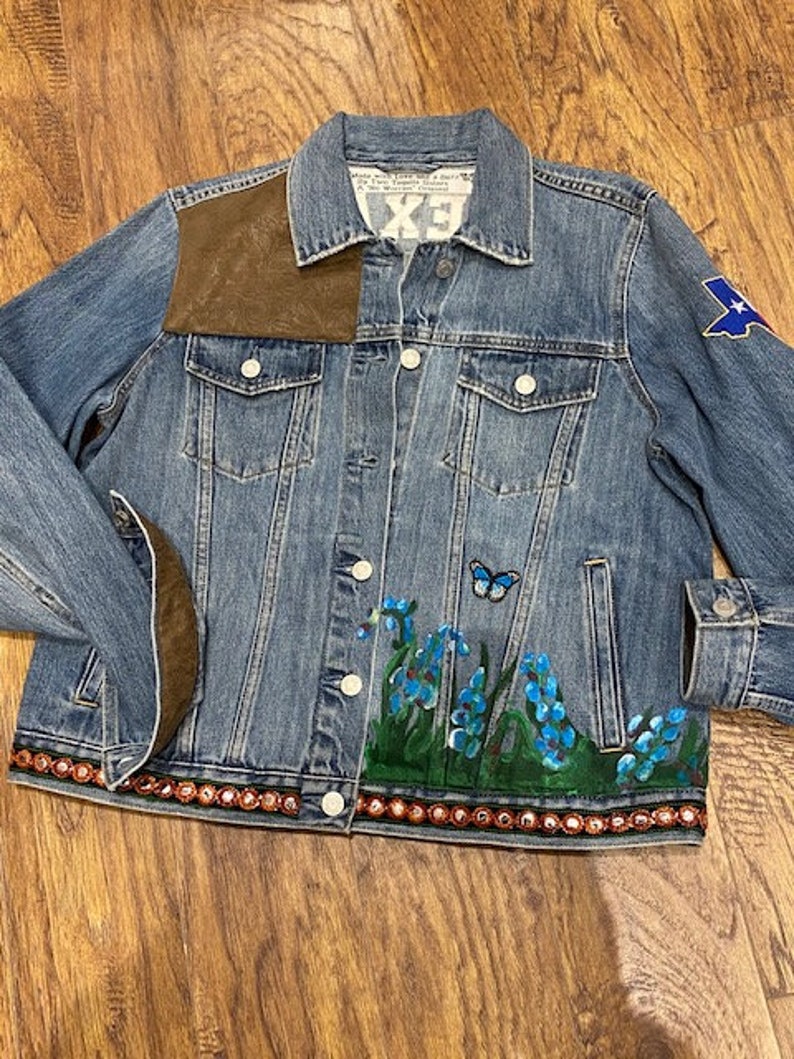 Hand Painted Texas Denim Jacket - Etsy