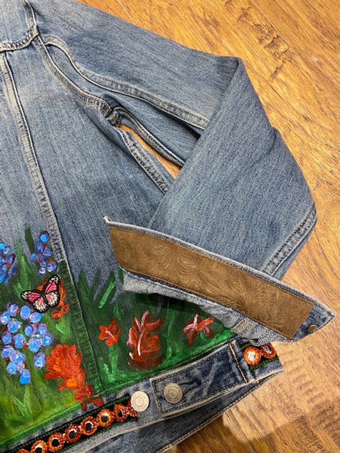 Hand Painted Texas Denim Jacket - Etsy