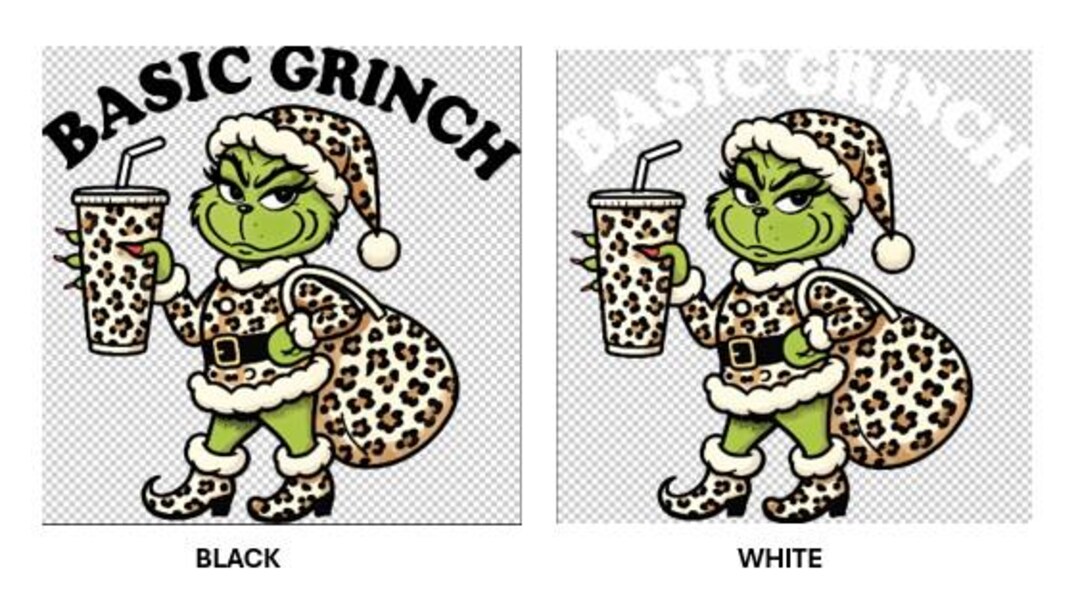 Basic Boujee Grinch transparent Background Ready to Press DTF Iron on Transfer - Etsy