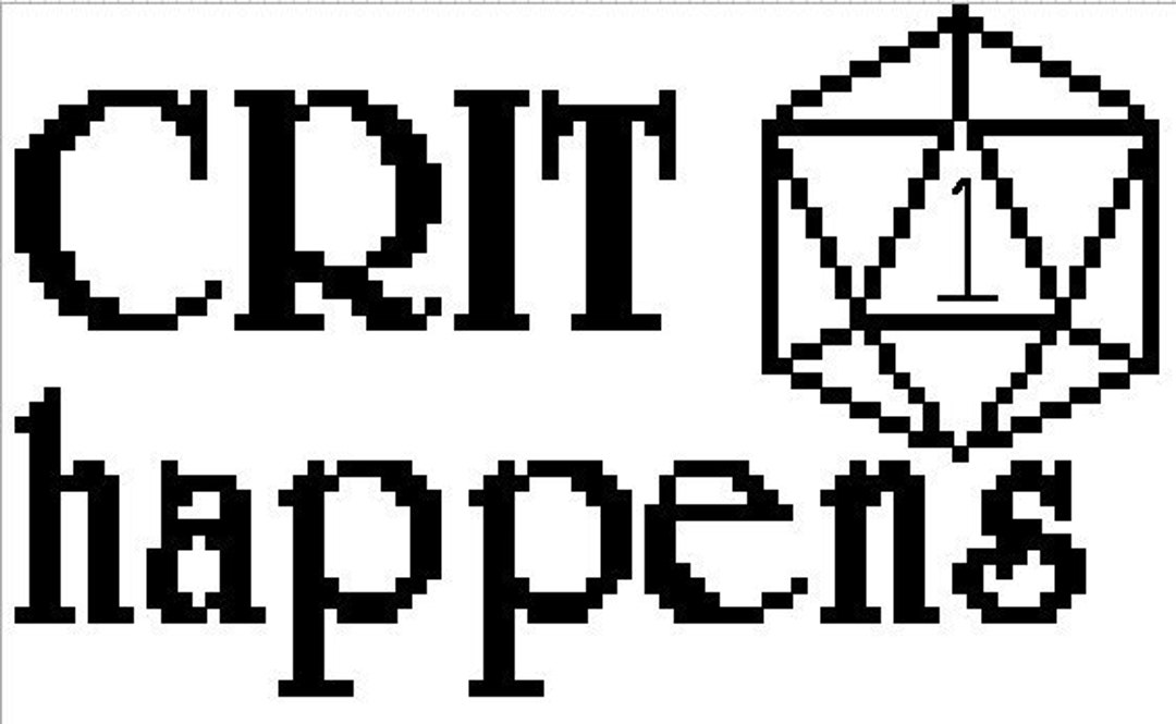 Crit Happens Pattern - Etsy