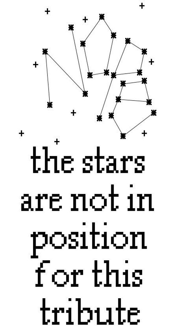 The Stars Are Not in Position Pattern - Etsy