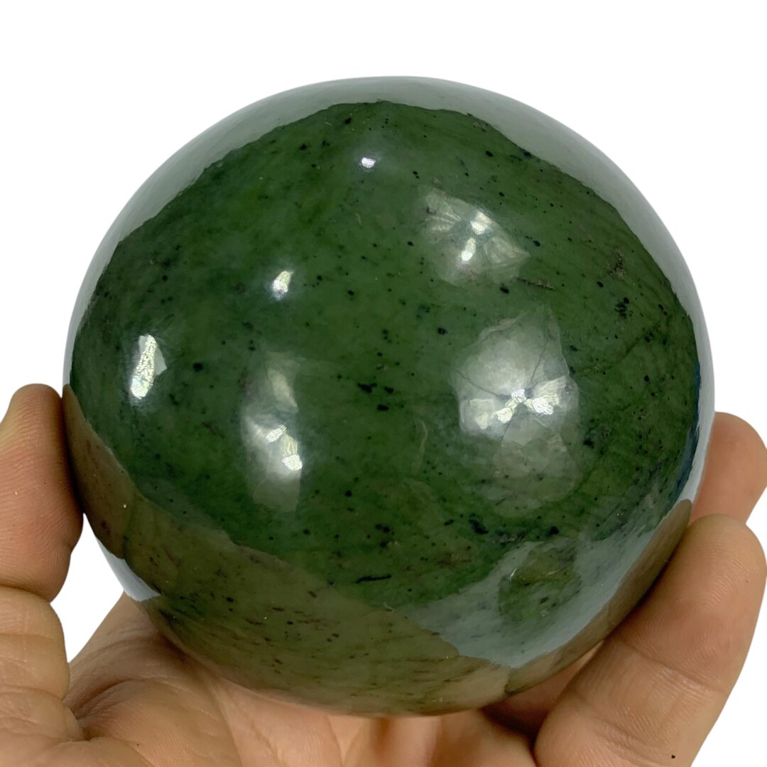 1.2 Kg Beautiful Green Nephrite Jade Sphere, Nephrite Jade Sphere ...