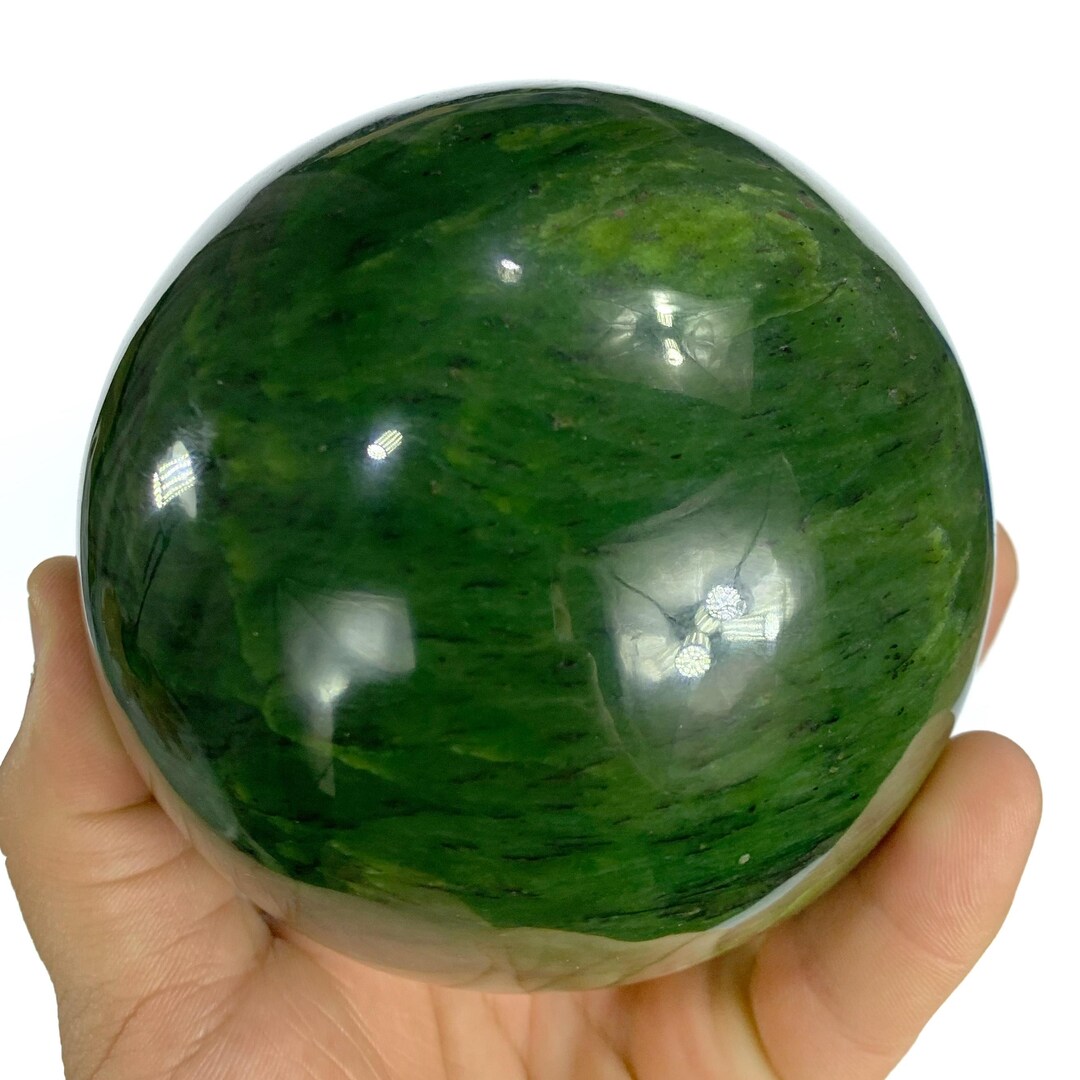 1.9 Kg Best Quality Green Nephrite Jade Sphere, Nephrite Jade Sphere, Nephrite Jade Ball ...