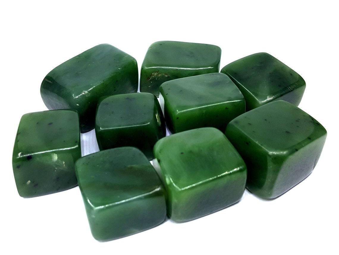 370 Grams Beautiful Nephrite Jade Green Color Tumbles Hand - Etsy