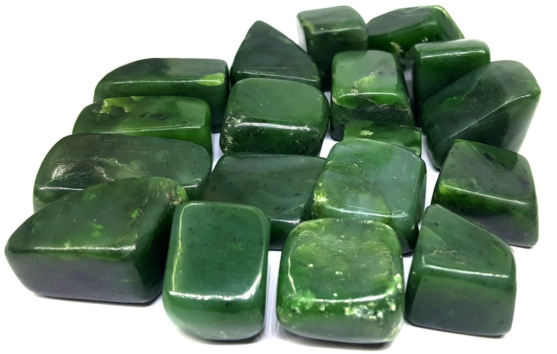 530 Grams Beautiful Nephrite Jade Green Colour Tumbles Hand - Etsy