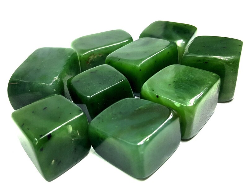 370 Grams Beautiful Nephrite Jade Green Color Tumbles Hand - Etsy